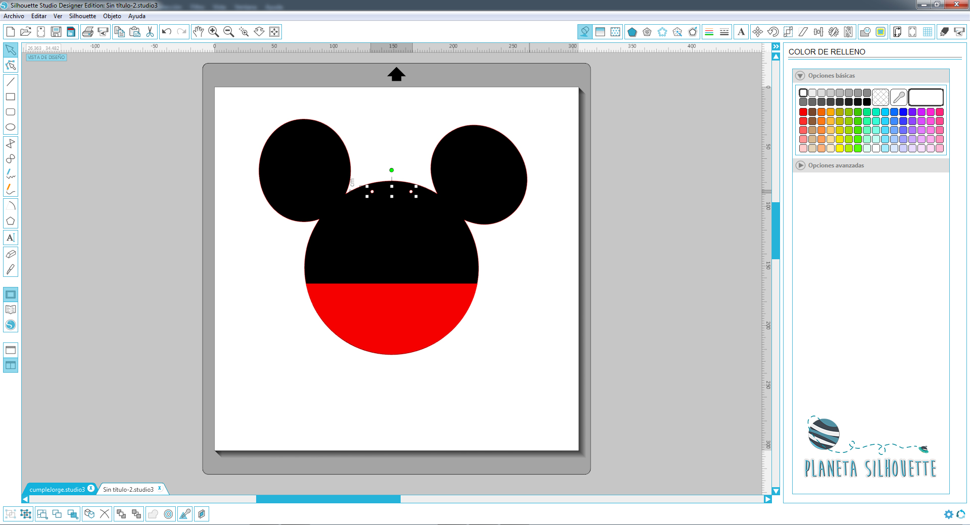 Banner de Mickey Mouse (paso a paso). – Planeta Silhouette